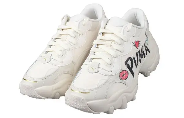 PUMA Pulsar Wedge Sneakers - White/pink