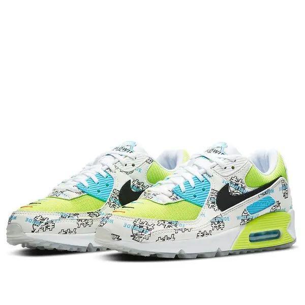 Nike Max 90 'worldwide Katakana Logo' Sneakers - White/blue/yellow