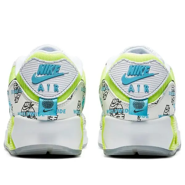 Nike Max 90 'worldwide Katakana Logo' Sneakers - White/blue/yellow