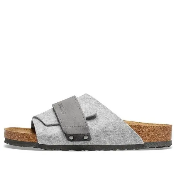 BIRKENSTOCK Kyoto Felt Sandals - Grey/brown