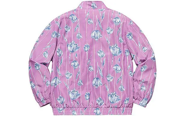 Supreme Ss19 Floral Silk Track Jacket Flowers - Purple