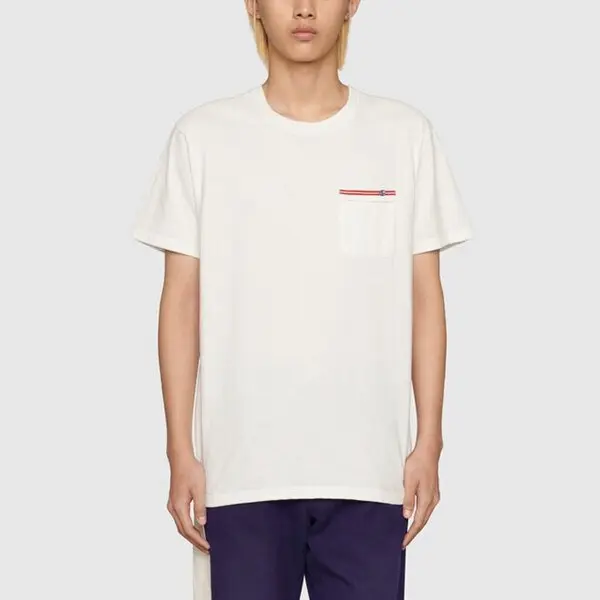 Gucci Ss22 Cotton T-shirt With Embroidery 'white