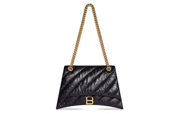 Balenciaga Crush Medium Chain Bag - Black