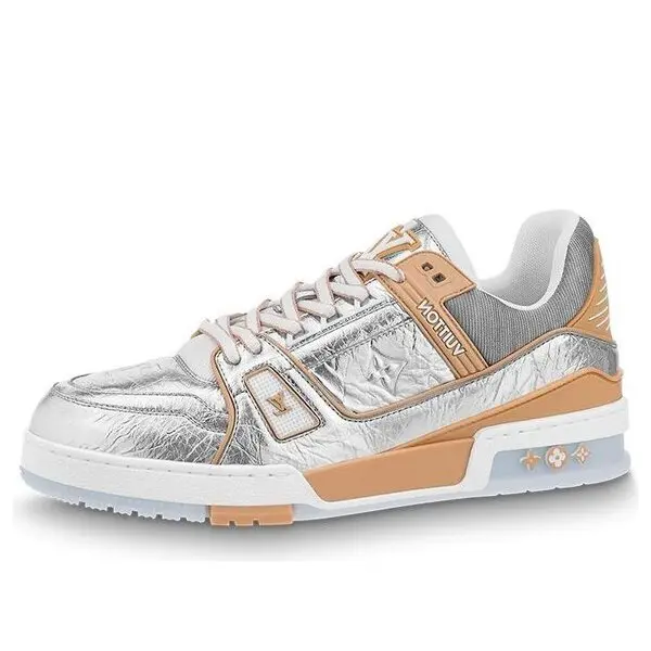 LOUIS VUITTON Trainers - Silver/orange/white