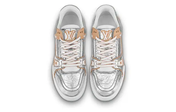 LOUIS VUITTON Trainers - Silver/orange/white