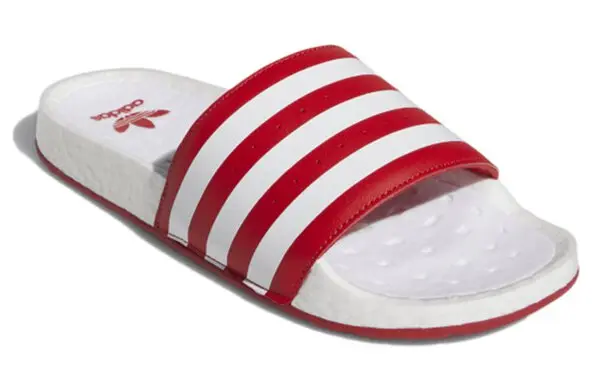 Adidas Adilette Boost Slides - White/red