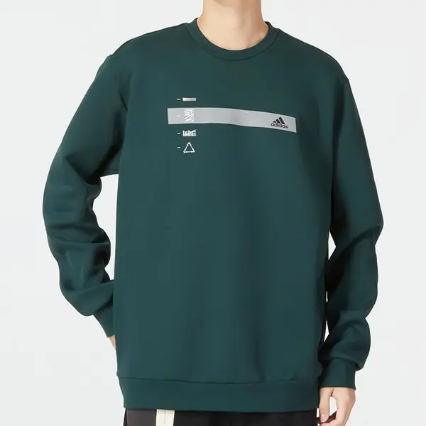 Adidas Alphabet Pattern Crewneck Sweatshirt