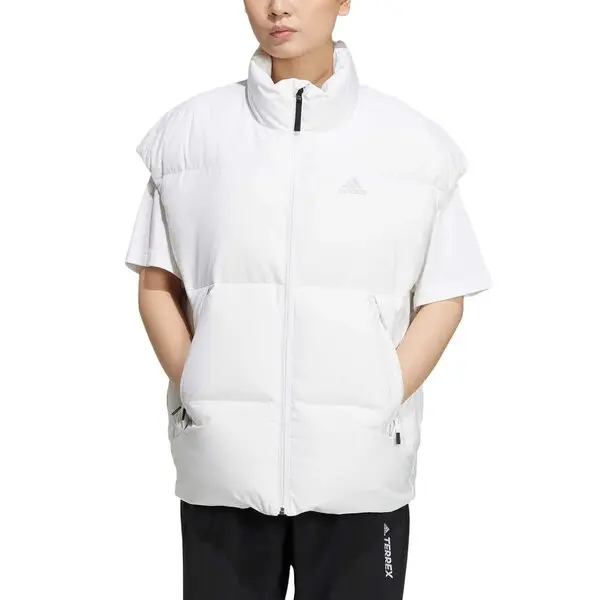 Adidas Padded Down Vest With Stand Collar