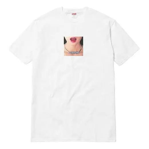 Supreme Ss18 Necklace Tee Printing Short Sleeve - White