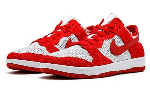Nike Dunk Low Flyknit "university Red - Red/grey