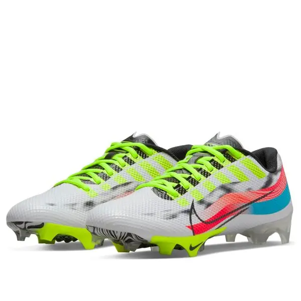 Nike Vapor Edge Speed 360 Multi Zebra Stripes Low Top Athletic Sneakers - Gray/red/blue