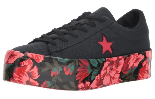 CONVERSE One Star Ox Platform Sneakers - Black/red