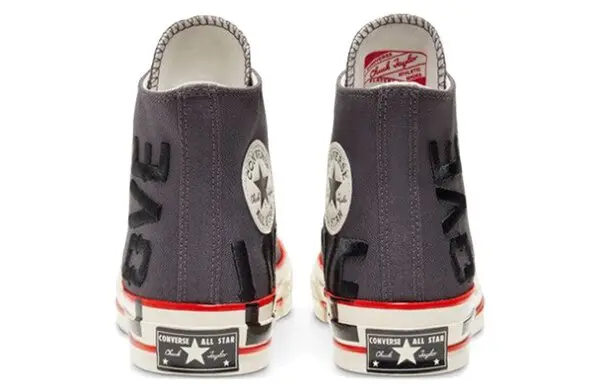 CONVERSE Chuck 70 High Top "love Fearlessly" Sneakers - Grey/pink