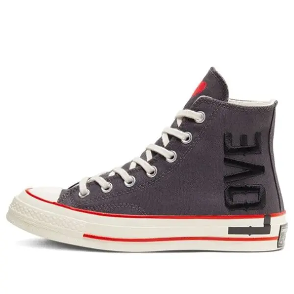 CONVERSE Chuck 70 High Top "love Fearlessly" Sneakers - Grey/pink