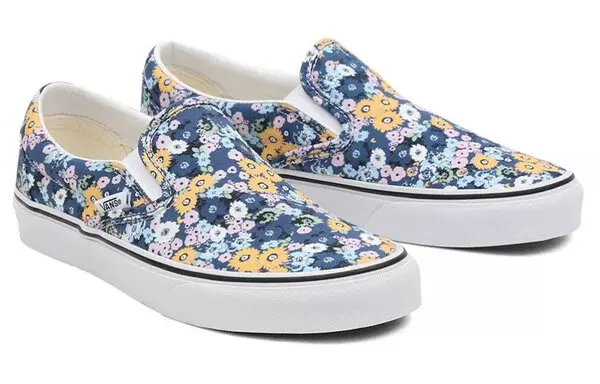 VANS Floral Classic Slip-on - Blue/yellow