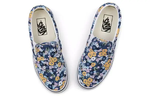 VANS Floral Classic Slip-on - Blue/yellow