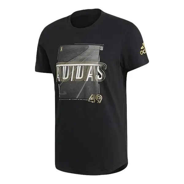 Adidas Training Sports Gym Round Neck Short Sleeve - Black