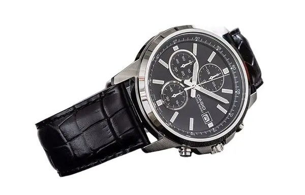 Casio Edifice Chronograph Leather Strap Watch