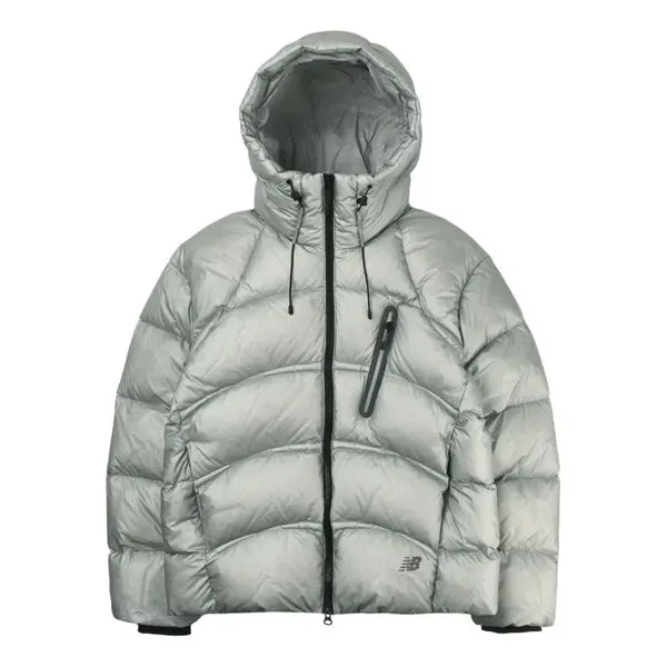 NEW BALANCE Flying 77 Superlight Hooded Down Jacket - Light Grey