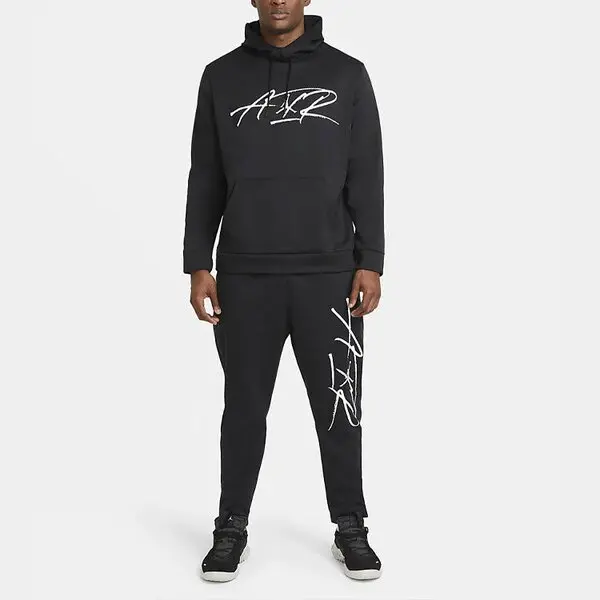 JORDAN Air Therma Graphic Hooded Pullover - Black