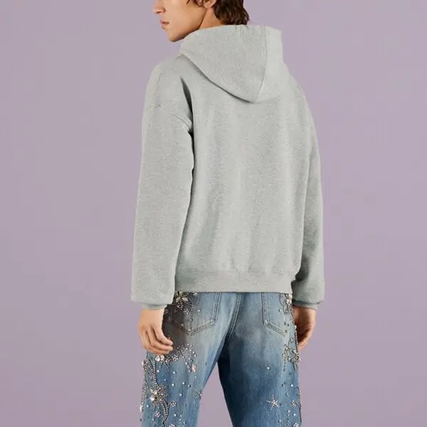 Gucci Chain Print Hooded Sweatshirt - Grey