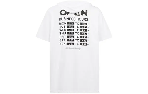 Nike Alphabet Printing Hooded Pullover Short Sleeve White T-shirt