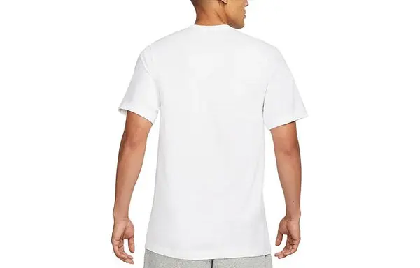 Nike Minimalistic Alphabet Logo Printing Round Neck Sports Short Sleeve White T-shirt - Default Colorway