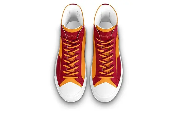 LOUIS VUITTON Tattoo High Top Sneakers - Orange/red/white