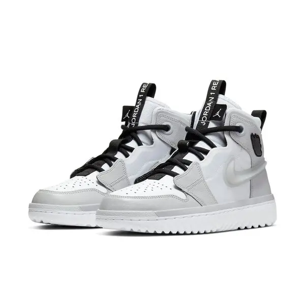 JORDAN 1 React High Top Sneakers - White/grey Fog