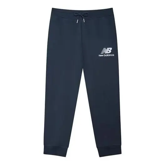 NEW BALANCE Essentials Stacked Logo Sweatpants Asia Sizing - Blue