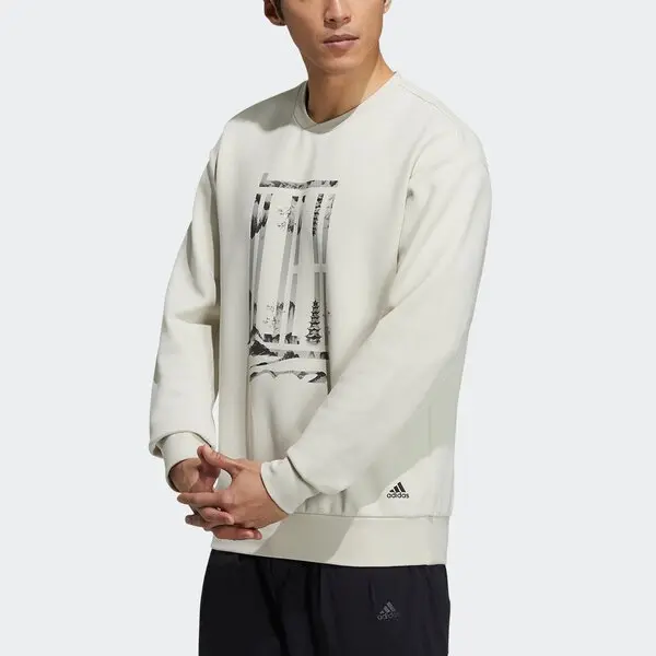 Adidas Wj Logo Graphic Crewneck Pullover