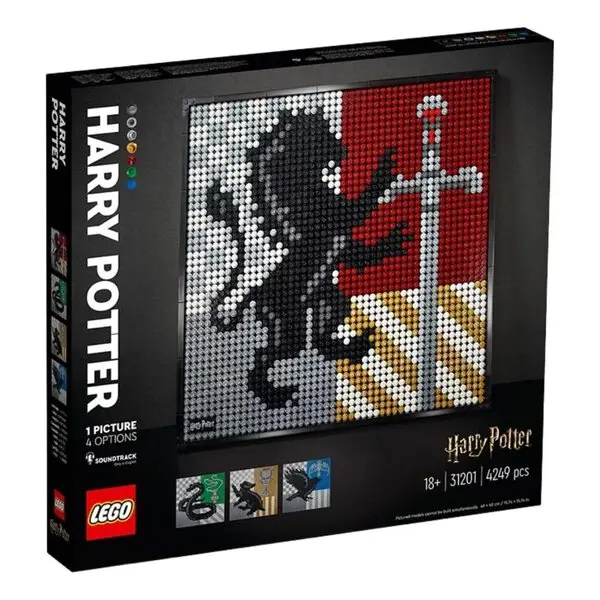 Lego Harry Potter Hogwarts Crests Mosaic