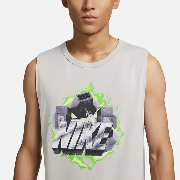 Nike Dri-fit Training Gym Tank Top - Grey/multi-color