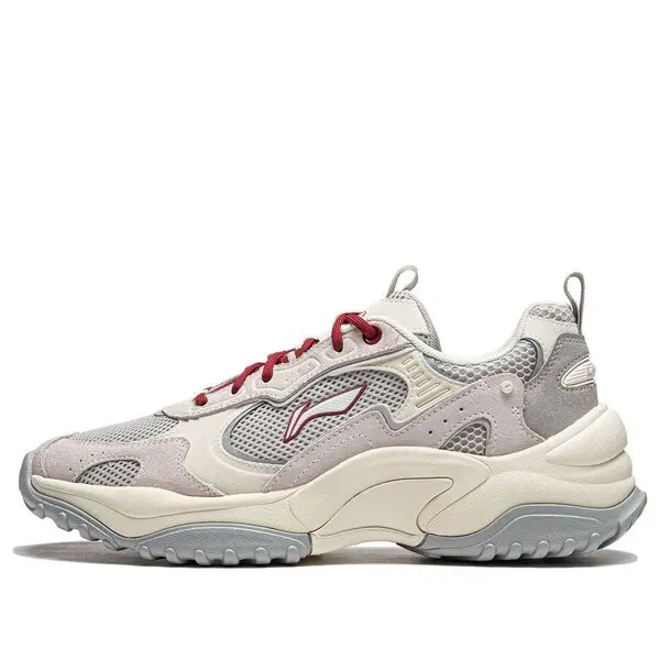 LI-NING Churui Athletic Sneakers - Beige/grey/red