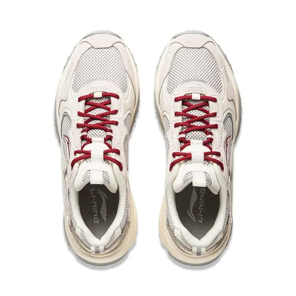 LI-NING Churui Athletic Sneakers - Beige/grey/red
