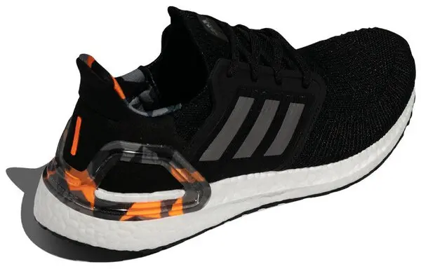 Adidas Ultraboost 20 "black Signal Orange Camo" Sneakers - Black/gray/orange