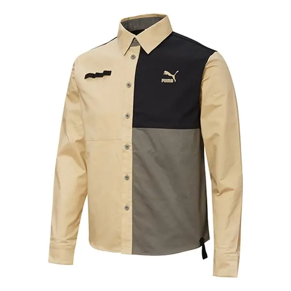 PUMA Outdoor Logo Shirt - Beige/black/brown