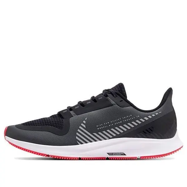 Nike Zoom Pegasus 36 Shield Athletic Sneakers - Black/green
