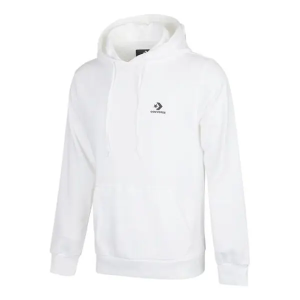 CONVERSE Embroidered Star Chevron Pullover Hoodie - White