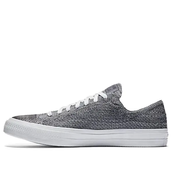 CONVERSE X Nike Chuck Taylor All Star Flyknit Low Top Sneakers - Gray/white
