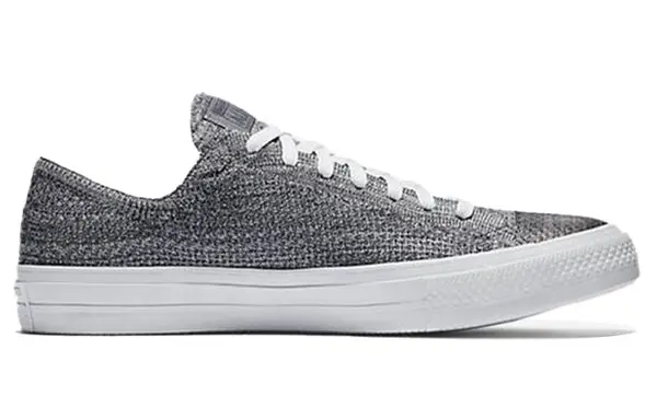 CONVERSE X Nike Chuck Taylor All Star Flyknit Low Top Sneakers - Gray/white