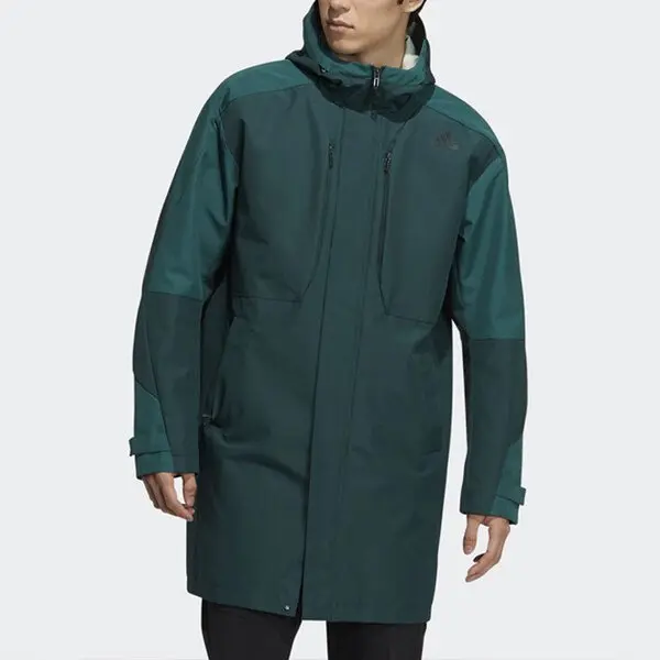 Adidas Elasticated Hooded Logo Zip-up Jacket