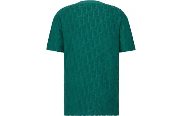 Dior Ss21 Oblique Printing Cotton Round Neck Short Sleeve