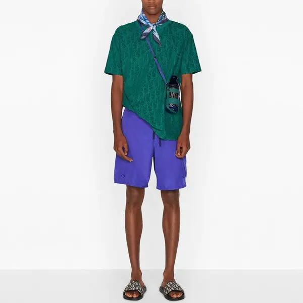 Dior Ss21 Oblique Printing Cotton Round Neck Short Sleeve