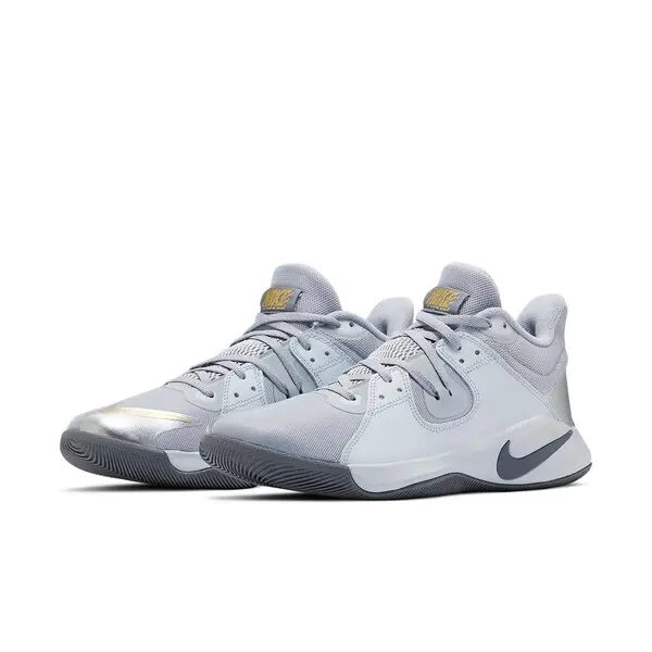 Nike Fly.by Mid Basketball Sneakers - Gray/gold
