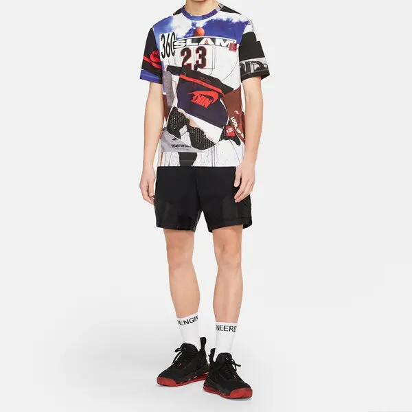 JORDAN Photo Sports Graphic Print T-shirt - White/black