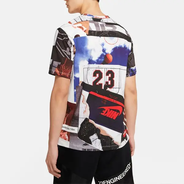 JORDAN Photo Sports Graphic Print T-shirt - White/black