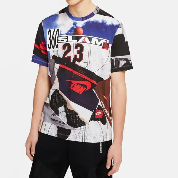 JORDAN Photo Sports Graphic Print T-shirt - White/black