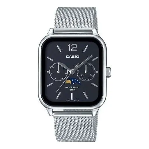 Casio Monophase Quartz Stainless Steel Watch - Silver/black