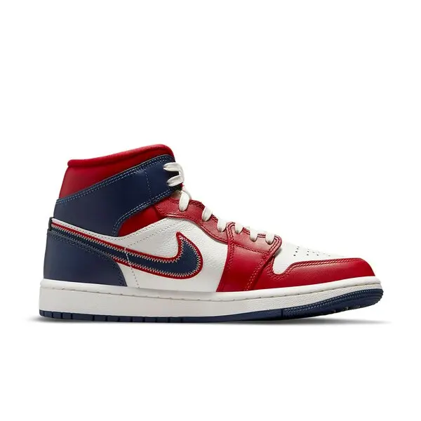 JORDAN 1 Mid Se "usa" 2022 Sneakers - White/red/blue